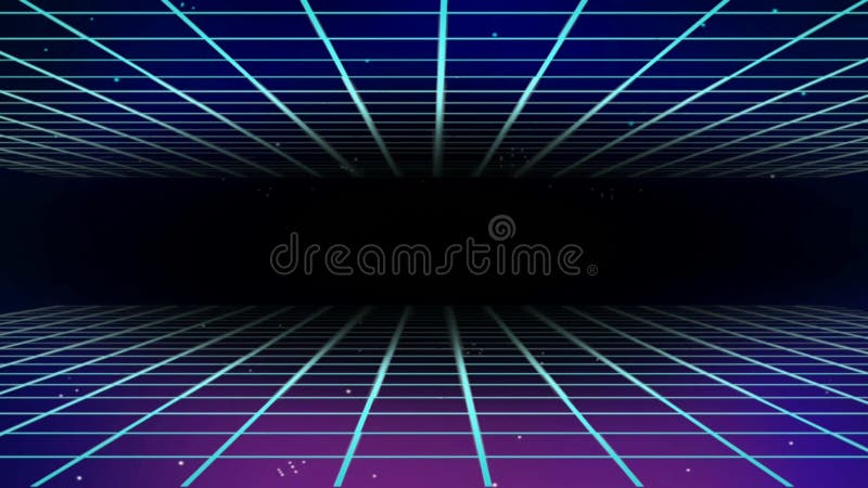 Digital Grid Lines Motion Graphics with Night Background Stock Footage ...