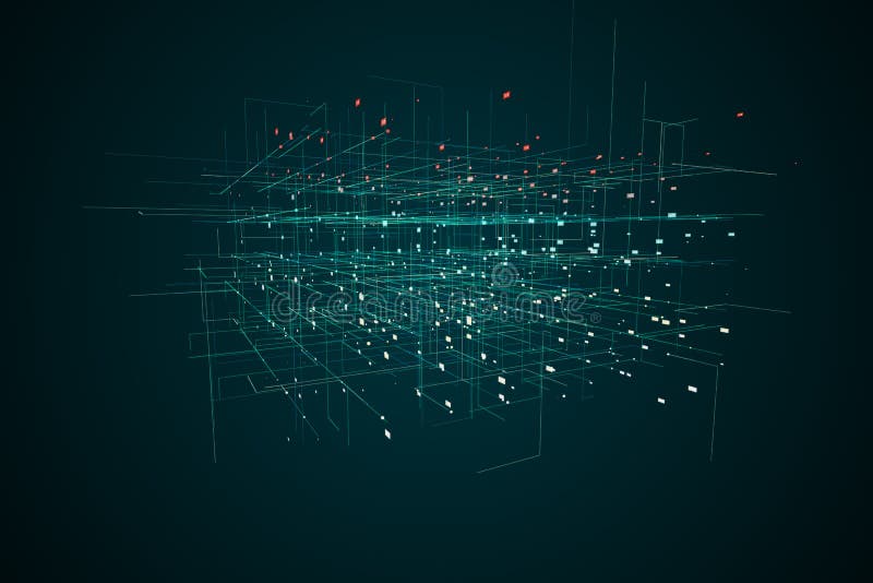 Digital grid with numbers stock illustration. Illustration of ...