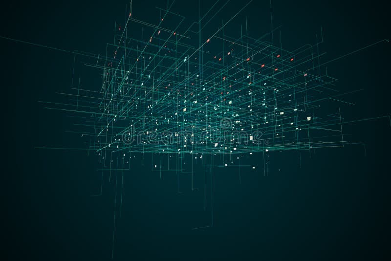 Digital grid with numbers stock illustration. Illustration of distance ...