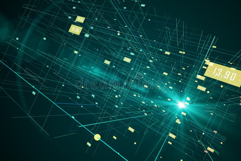 Digital grid with numbers stock illustration. Illustration of signal ...
