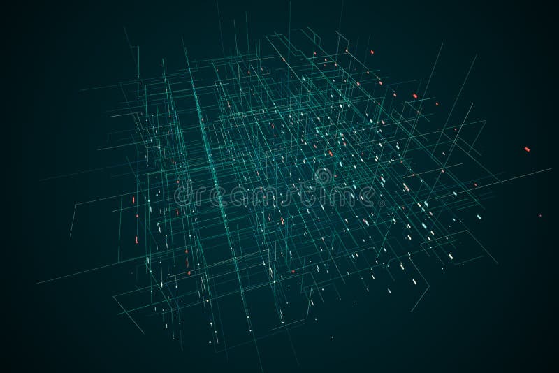 Digital grid with numbers stock illustration. Illustration of ...