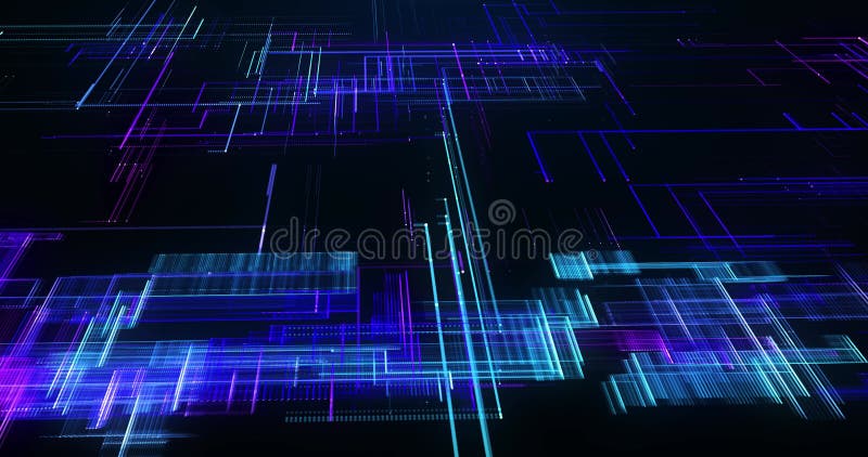 Digital Grid with Particles in Virtual Space, High Speed Connection ...