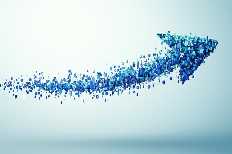 Digital Growth Arrow Data Visualization Business Environment Abstract ...