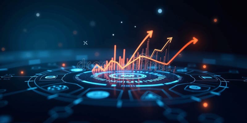 Digital Dashboard Rising Graph Stock Illustrations – 801 Digital ...