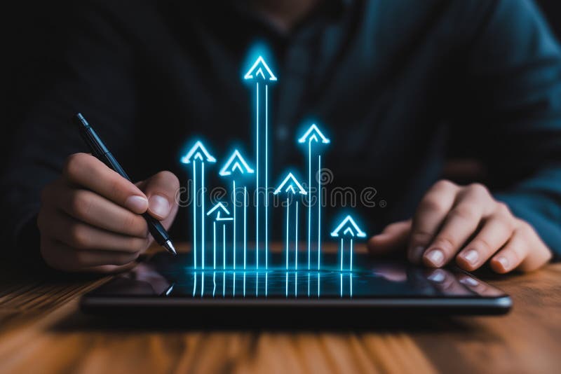 Digital Growth Insights and Analysis Stock Illustration - Illustration ...