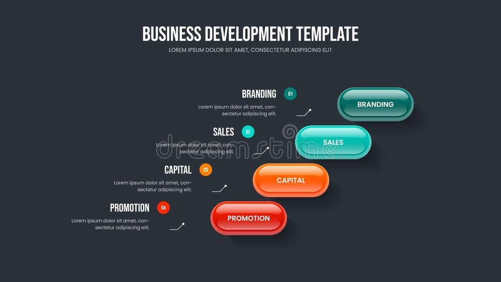 Digital Growth 4 Step Diagram Frame Layout Stock Vector - Illustration of frame, infographic ...