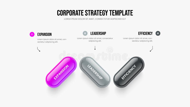 Corporate Insight 3 Option Diagram Slideshow Layout Stock Vector ...