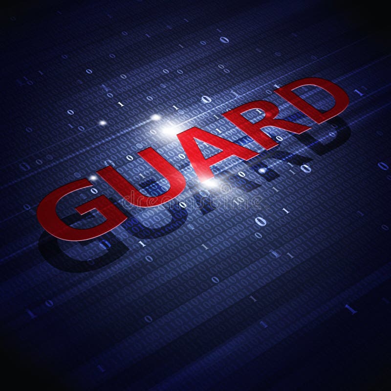 Digital Guaerd Binary Code Blue Background Stock Illustration ...