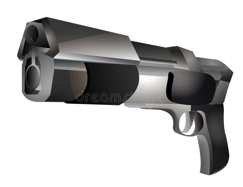 Digital gun stock illustration. Illustration of drawing - 632199