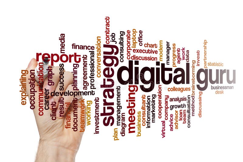Digital Guru Word Cloud Concept Stock Illustration - Illustration of ...