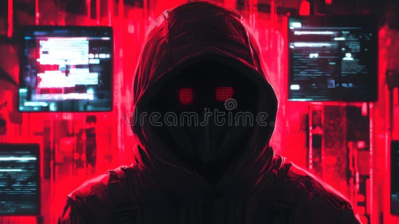 Digital Hacker Surveillance Cyber Space Digital Art Dark Environment ...