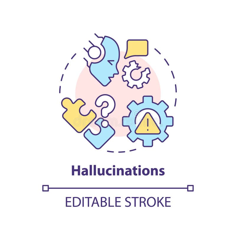 Digital Hallucinations Multi Color Concept Icon Stock Vector ...