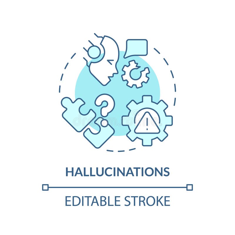 Digital Hallucinations Soft Blue Concept Icon Stock Vector ...