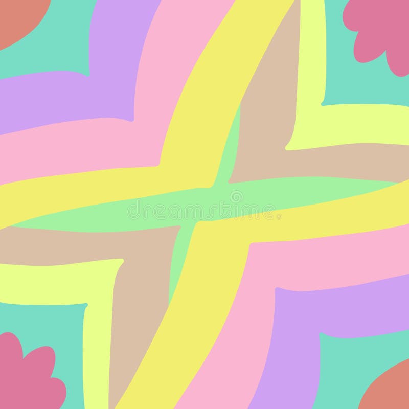 Digital Hand Drawn Beautiful Pastel Patterns for Cards or Textiles ...
