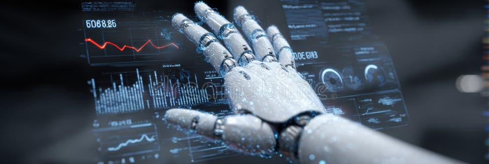 Futuristic Hand Interacts with Digital Odds Screen in Augmented Reality ...