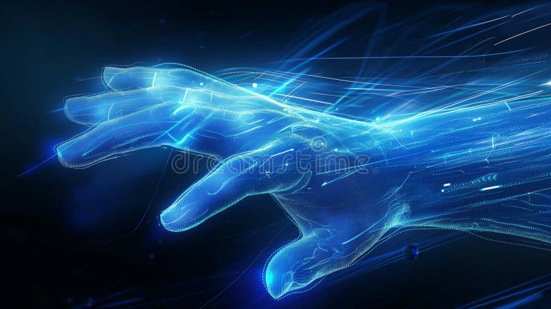 Digital Hand in Motion stock photo. Image of vibrant - 322499118