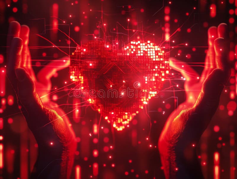 Digital Love Concept stock image. Image of valentine - 309980495