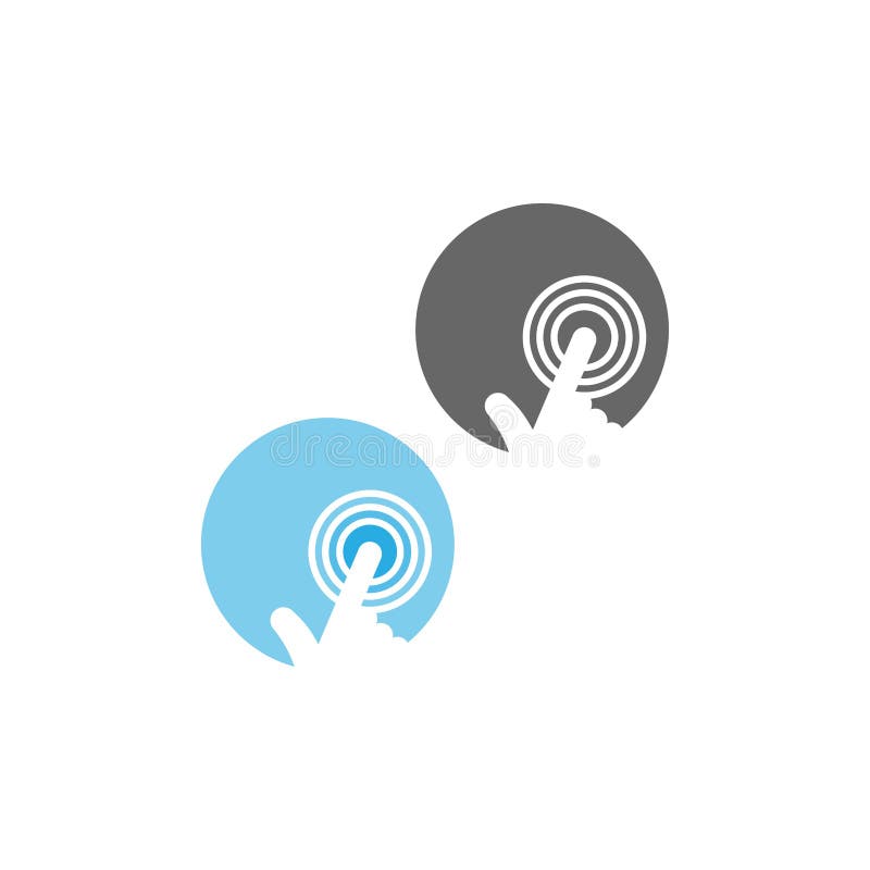 Digital Hand Touch Technology Logo Icon Design Vector Stock Vector ...