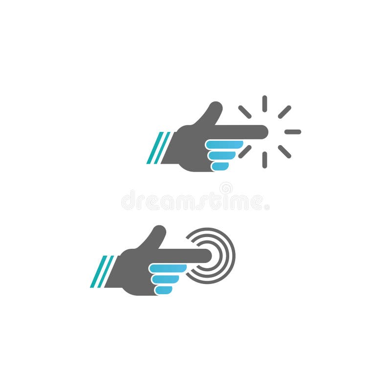 Digital Hand Touch Technology Logo Icon Design Vector Stock Vector ...