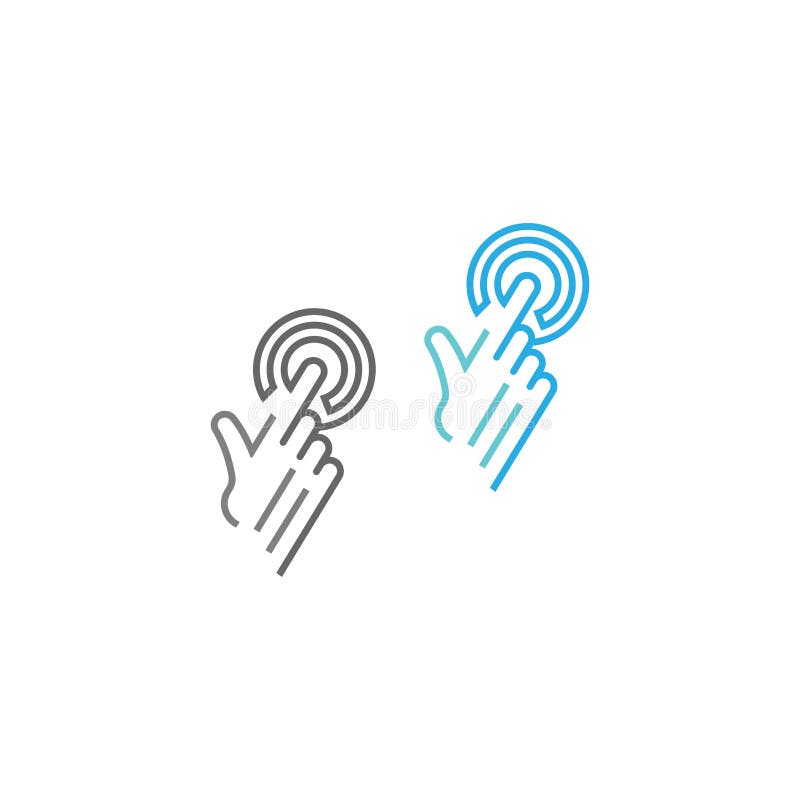 Digital Hand Touch Technology Logo Icon Design Vector Stock Vector ...