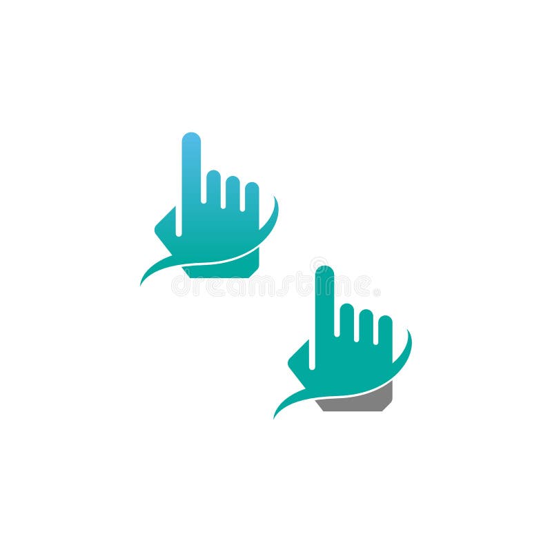 Digital Hand Touch Technology Logo Icon Design Vector Stock Vector ...