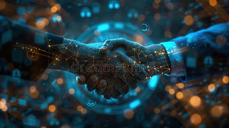 Tech Handshake Stock Illustrations – 2,540 Tech Handshake Stock ...