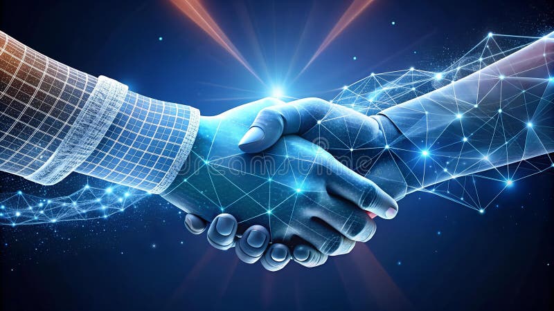 The Digital Handshake: a Symphony of Code and Connection AI Generated ...