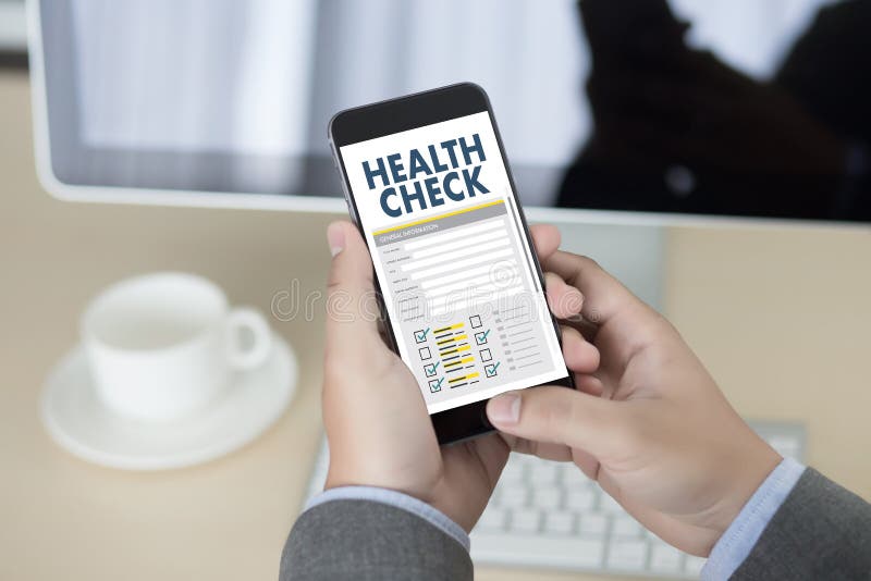 Digital HEALTH CHECK Concept Working with Computer Interface As Stock ...