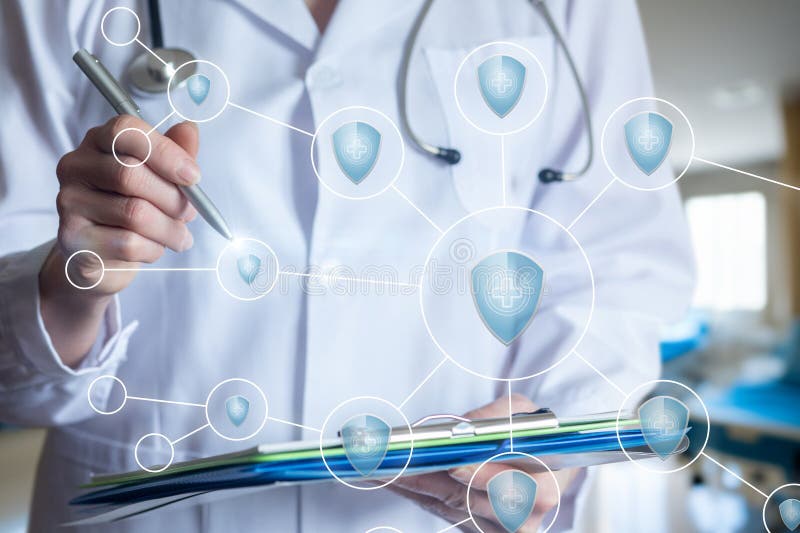 Digital Health Security and Innovation Stock Image - Image of clinic ...