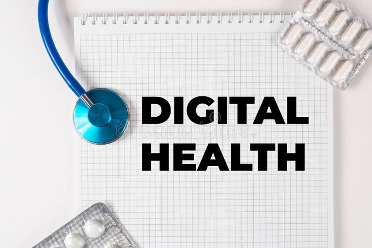 Digital Health Title Text Medical Science Development Stock Image ...