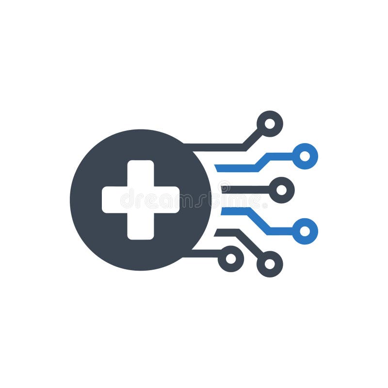 Digital Healthcare Network Icon Stock Vector - Illustration of medical ...