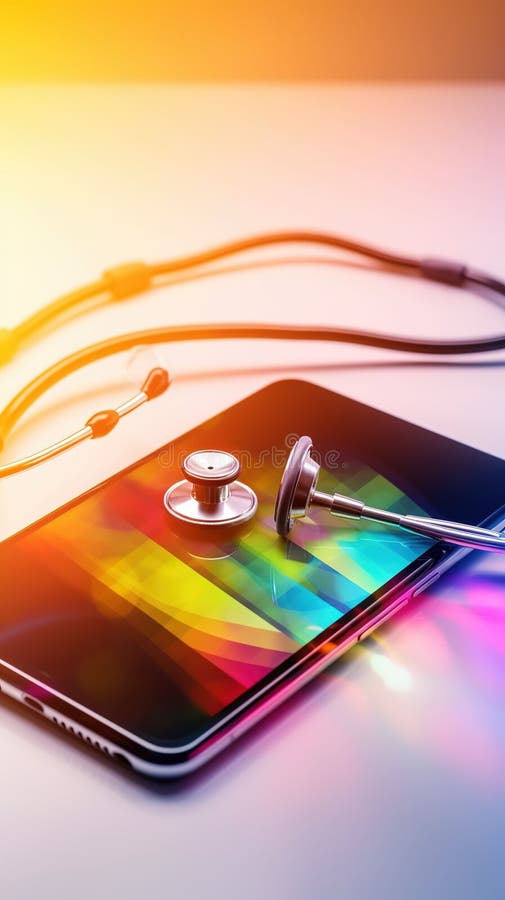 Digital Healthcare and Network on Modern Virtual Screen Stock ...