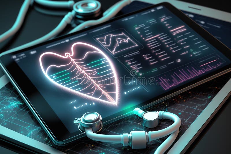 Digital Healthcare and Network on Modern Virtual Screen Stock ...