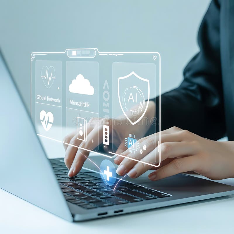 Digital Healthcare Technology Global Network Artificial Intelligence ...