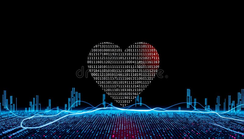 Heart in QR-code stock illustration. Illustration of coding - 20265285