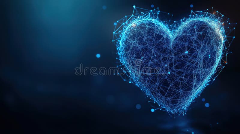 Heart Symbol Connected Glowing Network Stock Photos - Free & Royalty ...