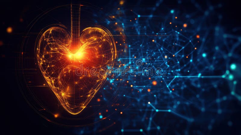 Digital Heart Network Connecting Emotion and Technology in a Futuristic ...