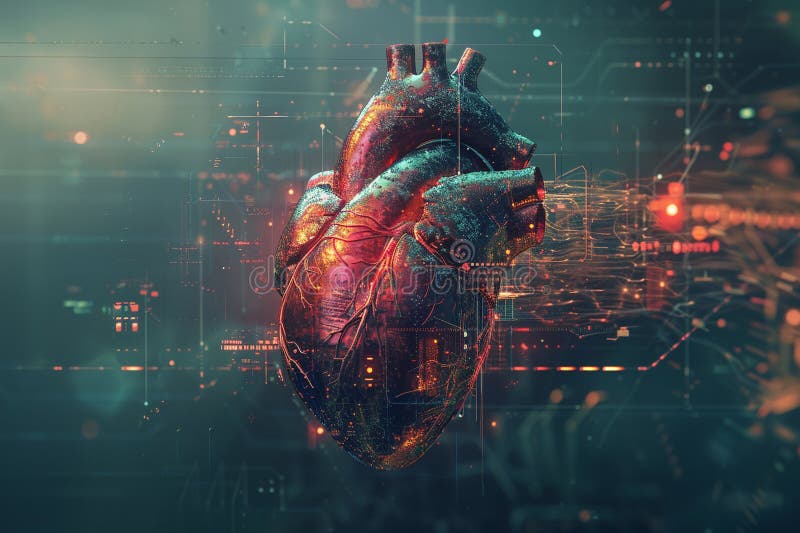 Digital Heartbeat stock illustration. Illustration of circuit - 331323991