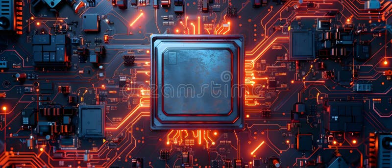 Digital Heartbeat: the Pulse of Modern Computing. Concept Technology ...