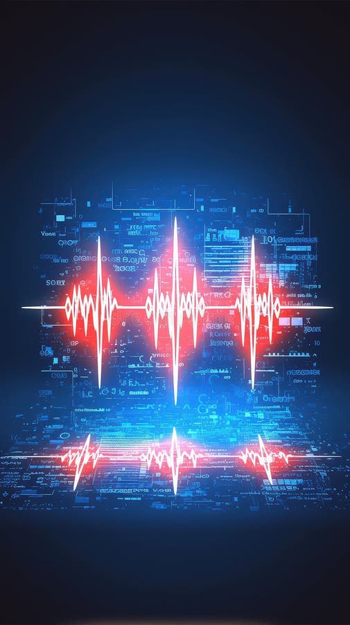 Digital Heartbeat: Technology and Data Stock Image - Image of ...