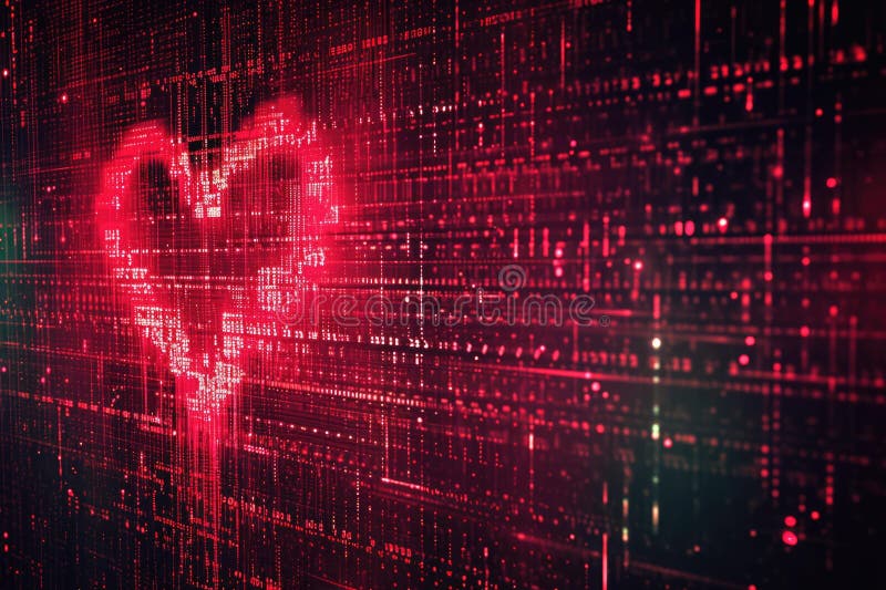 Digital Heartbreak Concept, Cybersecurity and Data Privacy Stock ...