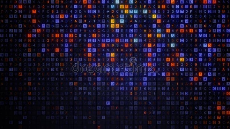 Digital HEX Data Code Abstract Technology Illustration Stock ...