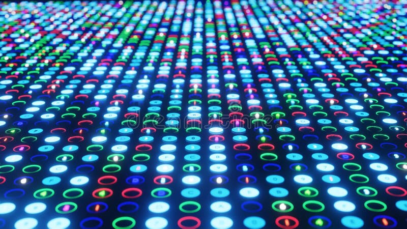 Digital Hexadecimal Background. Big Data Digital Code. Futuristic ...