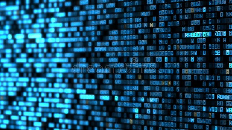 Digital Hexadecimal Background. Big Data Digital Code. Futuristic ...