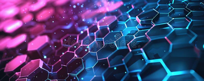 Digital Hexagon Abstract Background. Stock Photo - Image of tech, data ...