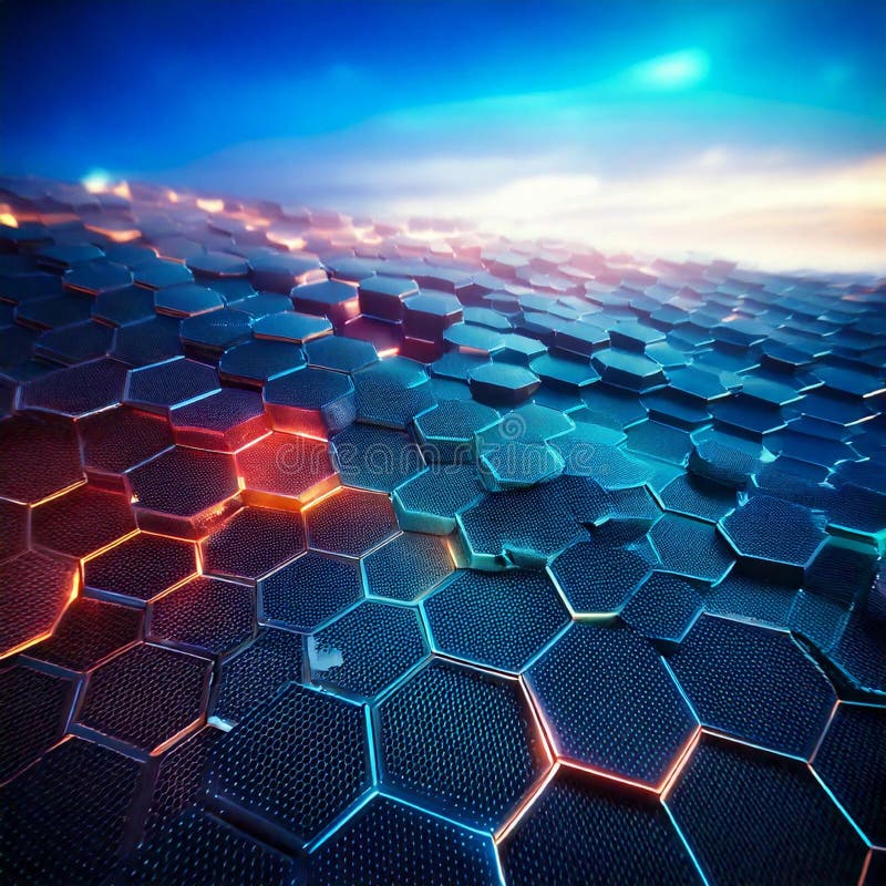 Digital Hexagon Abstract Background Abstract Background Hexagon Eter ...