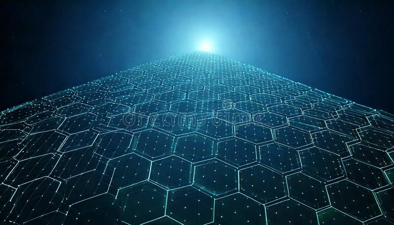 Digital Hexagon Abstract Background with Futuristic and Modern ...