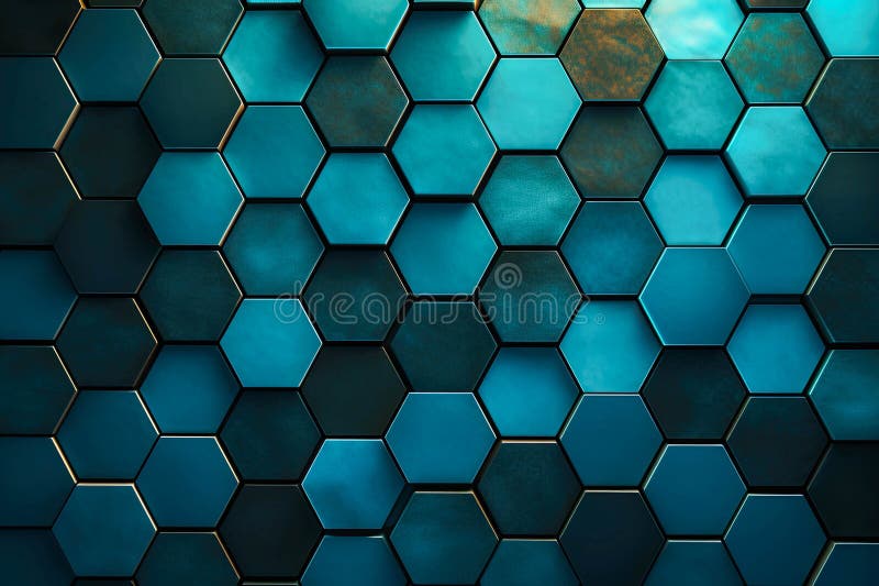 Digital Hexagon Abstract Background Stock Illustration - Illustration ...