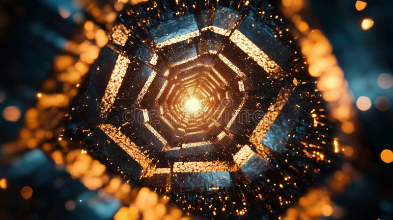 Digital Hexagon Abstract Background Stock Photo - Image of performance ...