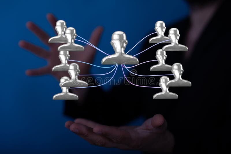 Digital Hierarchy Connection Team Group Net Stock Photo - Image of ...